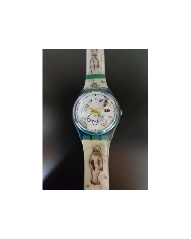 Swatch Gent Vintage Orologio Quarzo Special 1996 3D Experience GL108