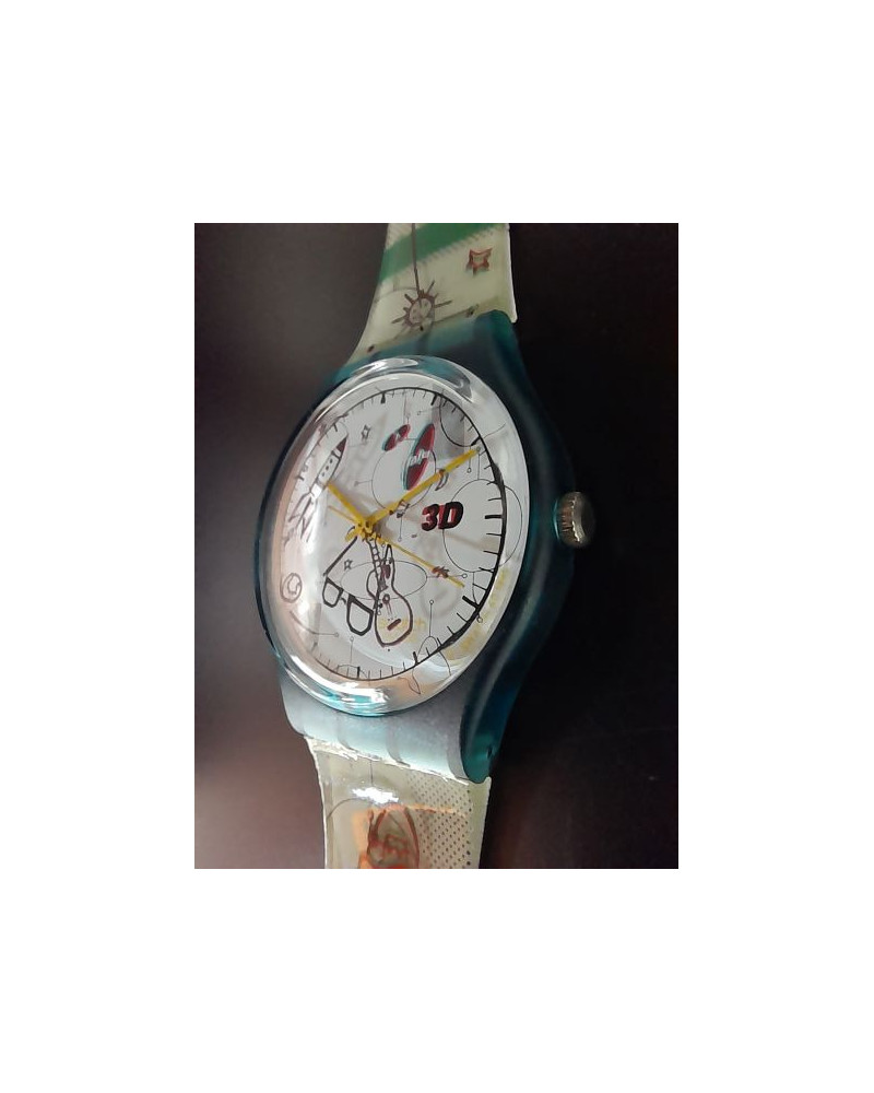 Swatch Gent Vintage Orologio Quarzo Special 1996 3D Experience GL108